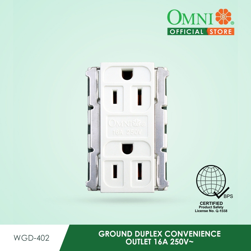 OMNI Ground Duplex Convenience Outlet 16A 250V~ - WGD-402 | Shopee ...