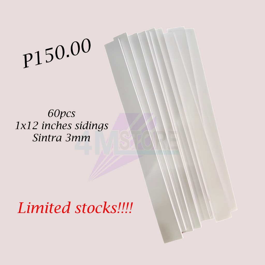 Sidings 1x12 Inches (60pcs) sintra board 3mm | Shopee Philippines