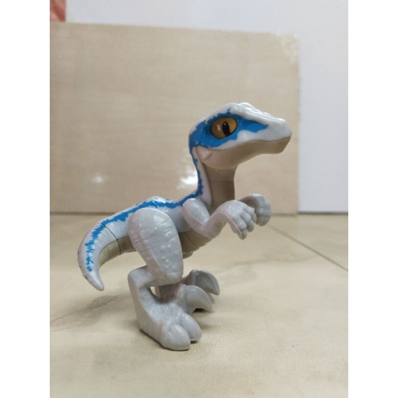 Imaginext Jurassic World Park Figure Raptor Trainer Set Blue Dinosaur 3 ...
