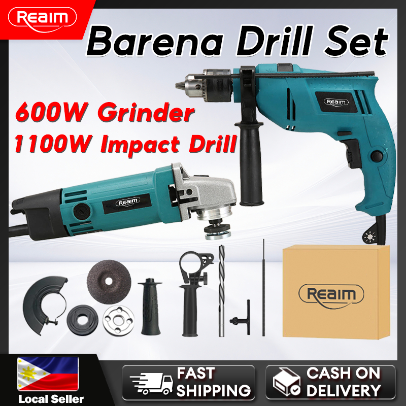 REAIM 2 IN 1 Grinder and Drill Set Original Barina and Grinder Barena ...