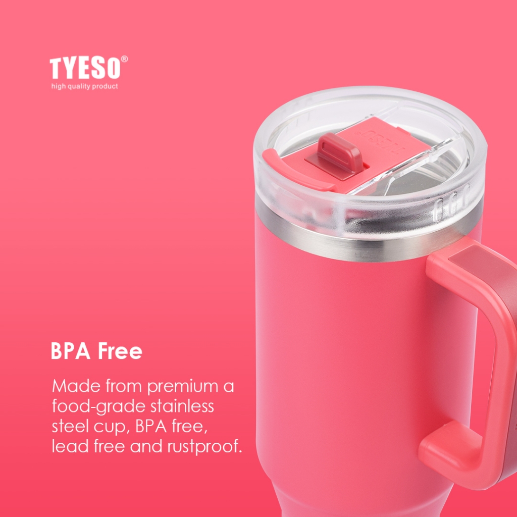 Tyeso Vacuum Insulated Tumbler with Handle and Straw 900ml/1200ml ...