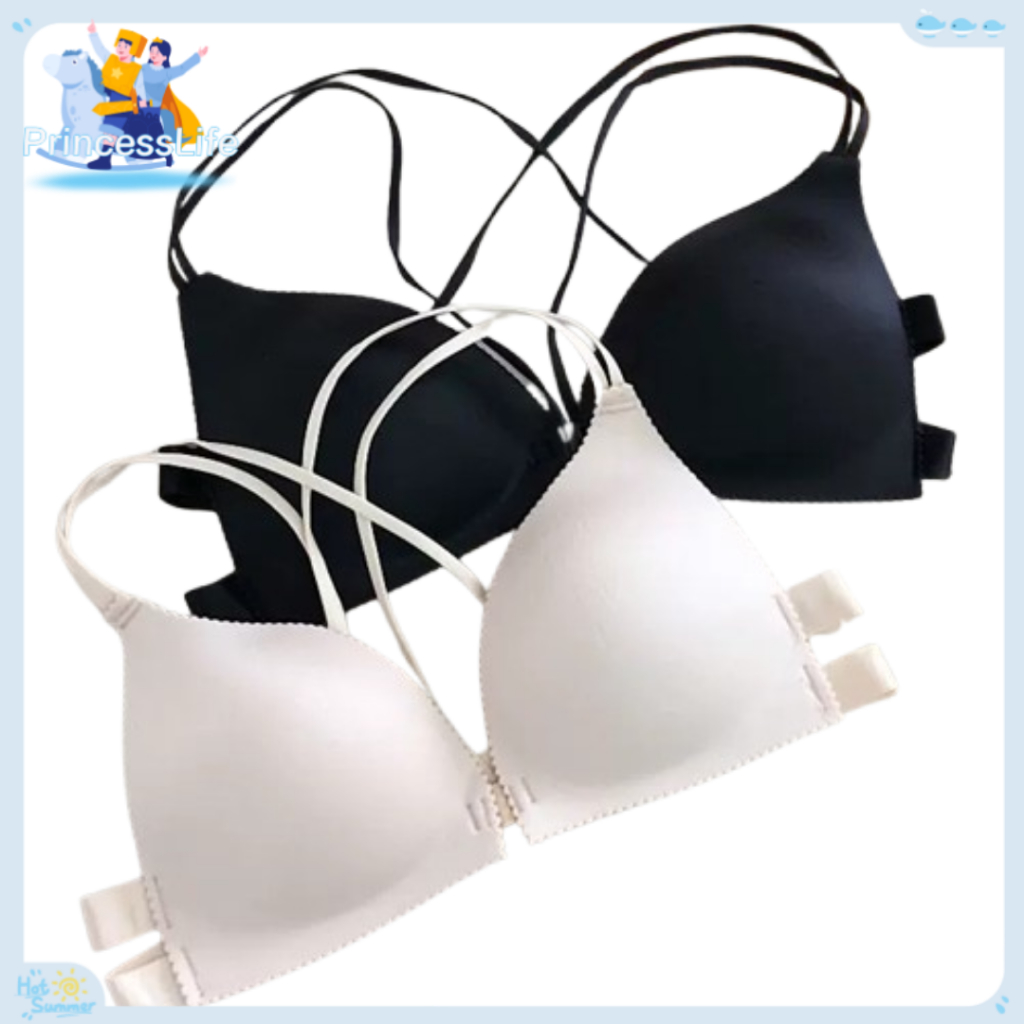 PRINCESS LIFE Push Up Bra Buckie Bralette Sexy Front Lock Clasped Free ...
