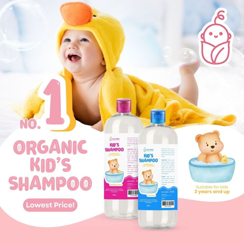 Merrybaby Kids Shampoo with Aloe Vera for Girls and Boys Hair Shampoo ...