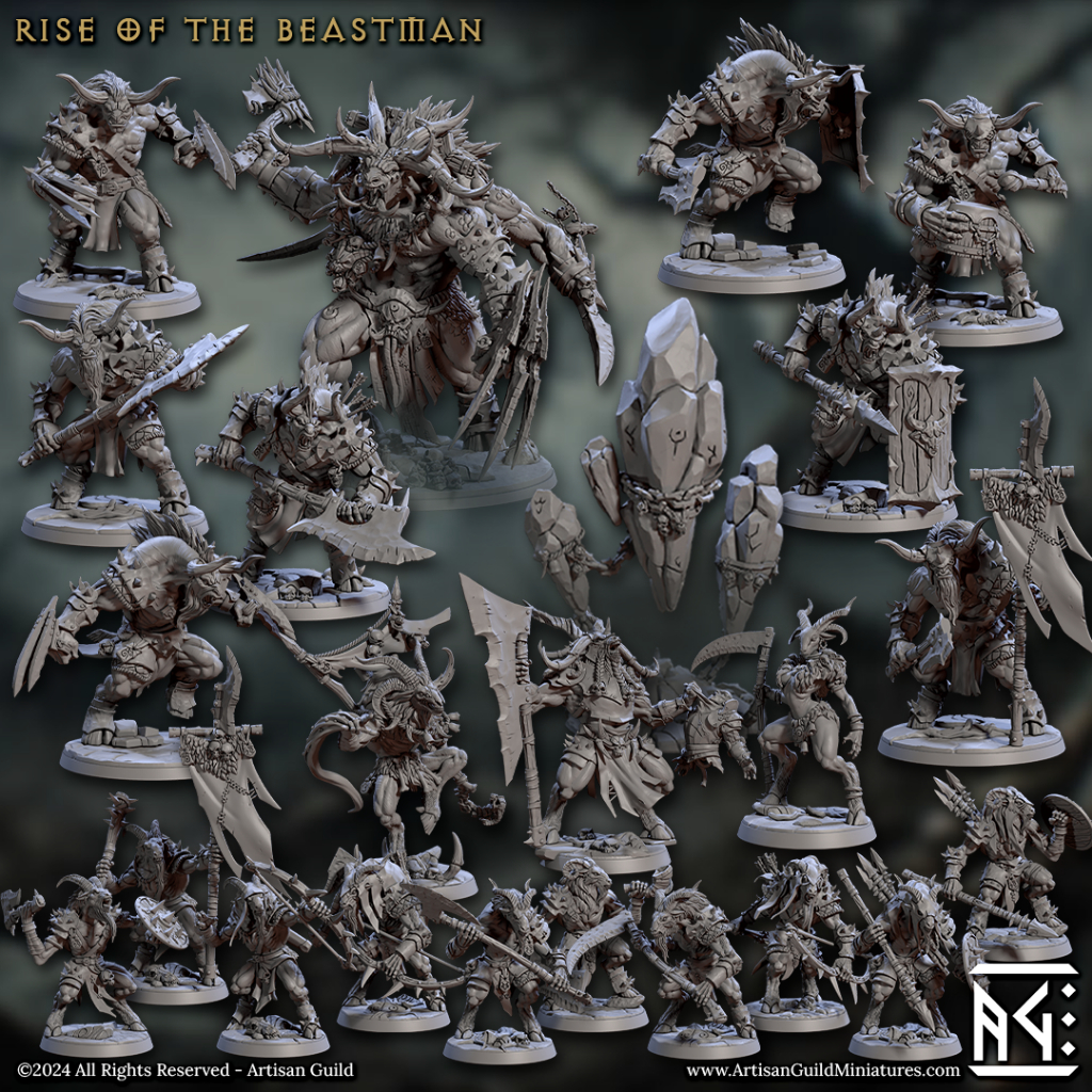 Rise of the Beastmen by Artisan Guild miniatures DND tabletop minis ...
