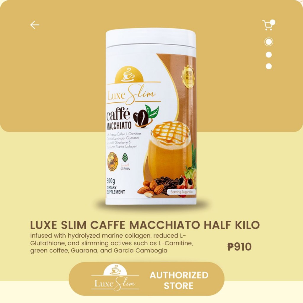 Luxe Slim Caffe Macchiato | Half-Kilo JAR | Shopee Philippines