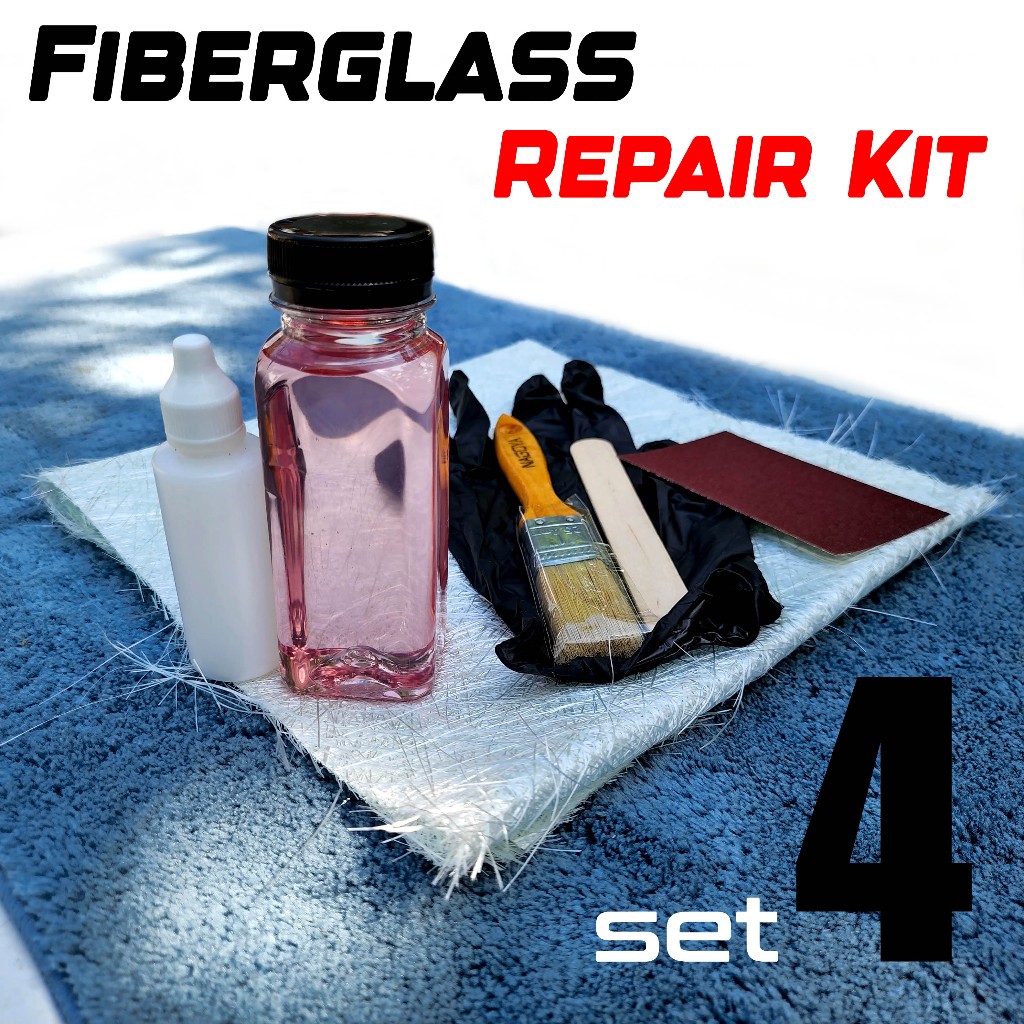 Polyester Resin Fiber Glass Repair Kit ( 200 ml Set ) SET 4 | Shopee ...