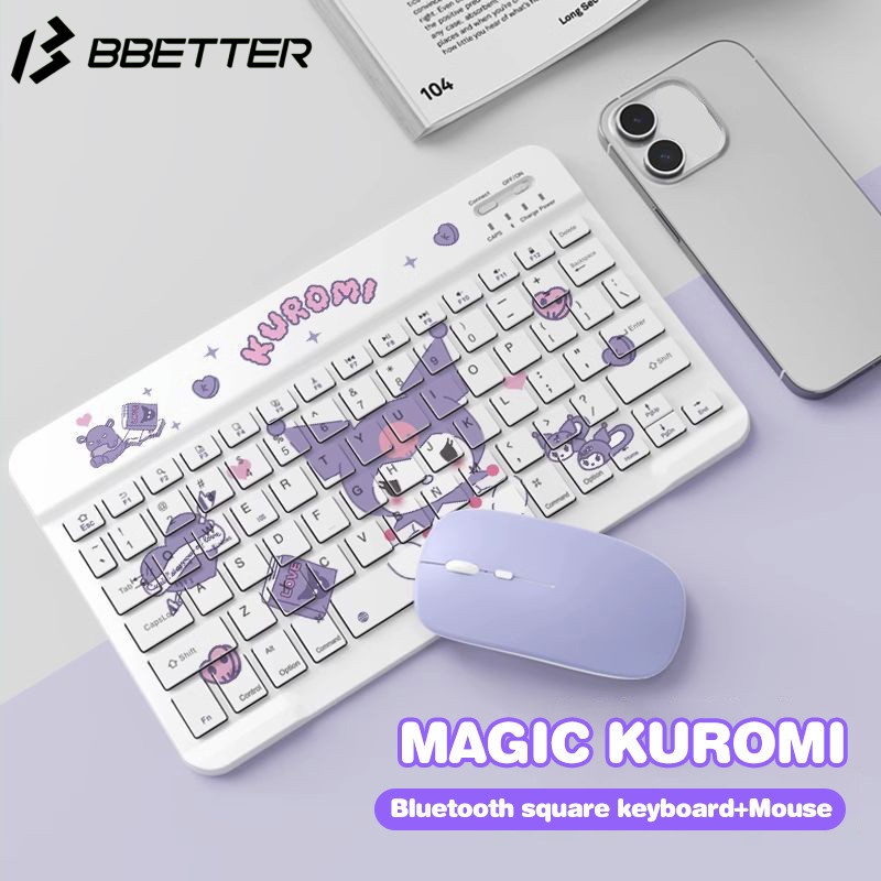 Sanrio Kuromi Cartoon Wireless Bluetooth Keyboard And Mouse Set For ...