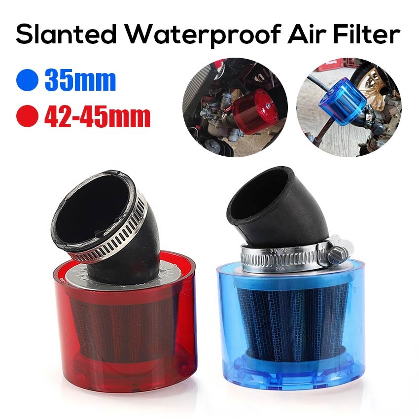 45-Degree Bend Waterproof Air Filter for Motorcycle, ATV, and Dirt Bike ...