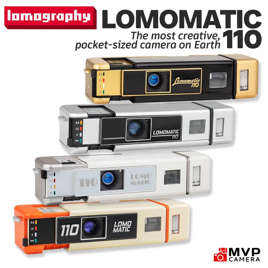 LOMOGRAPHY Lomomatic 110 Golden Gate Metal Bellagio Zebra Crossing Film ...