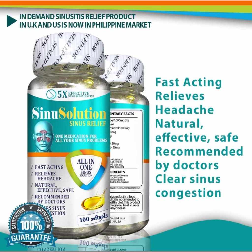 SINOSOLUTION - HELPS RELIEVES SYMPTOMS OF SINUS, NASAL CONGESTION AND ...