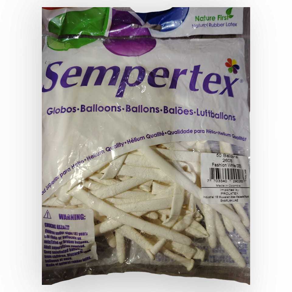 Sempertex Fashion White 260S Latex Balloons - 50 Pcs | Shopee Philippines
