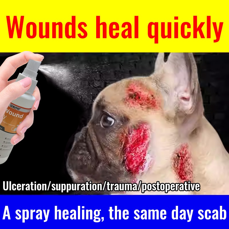SENLOVE Pet Wound Spray Pet Antibacterial Spray Wound Repair Fluid For ...