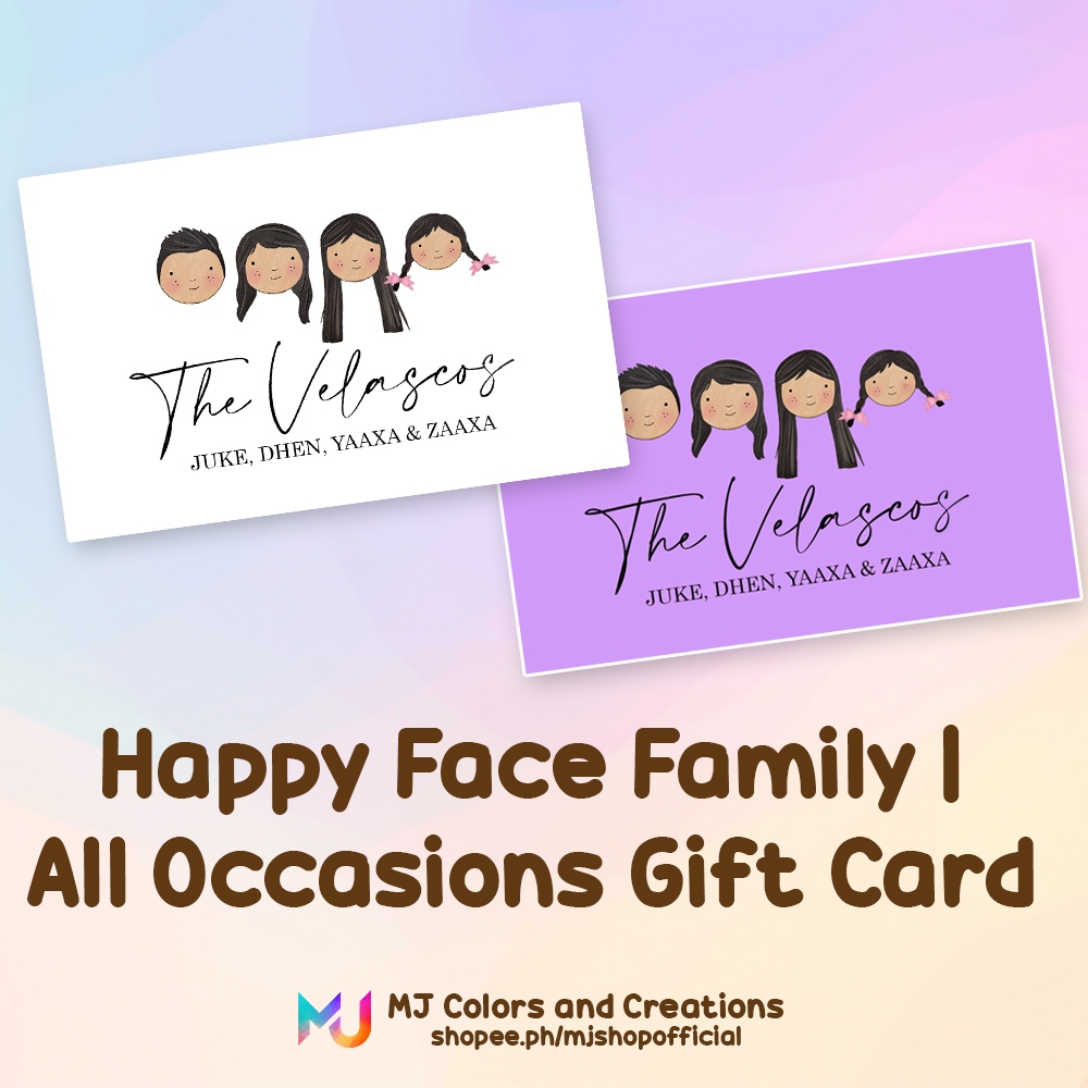 [GIFT CARDS] Personalized Happy Face Family All Occasions Gift Card ...