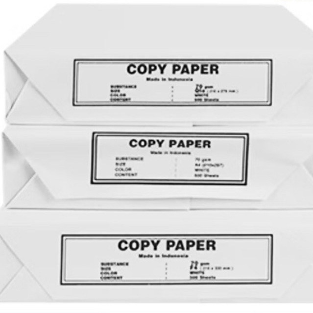 Short A4 Long Copy Paper Bondpaper Color White Sub20 70GSM | Shopee ...