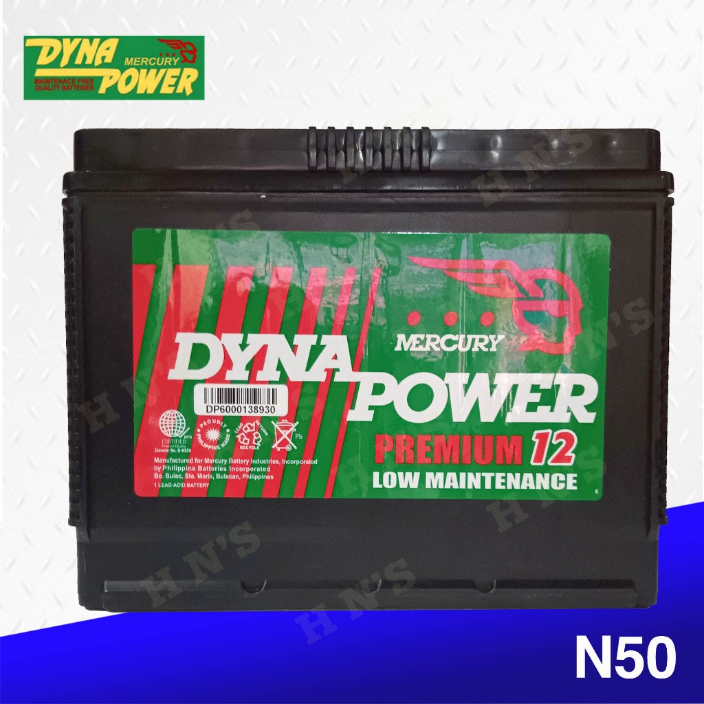 Dyna Power N50 2SM Premium Low Maintenance Automotive Battery | Shopee Philippines