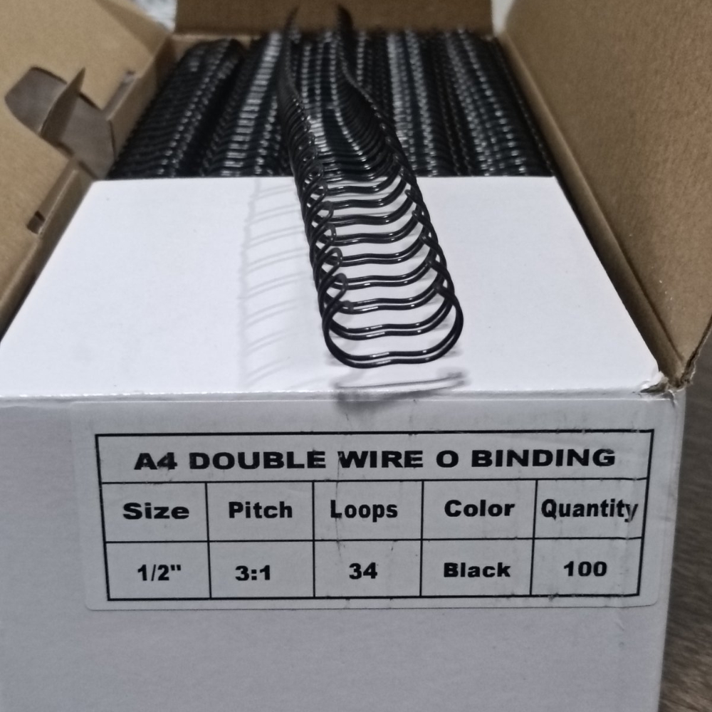 100pcs 3:1 Pitch Double Loop Binding Wire for Book/Calendar Binding Consumables | Shopee Philippines