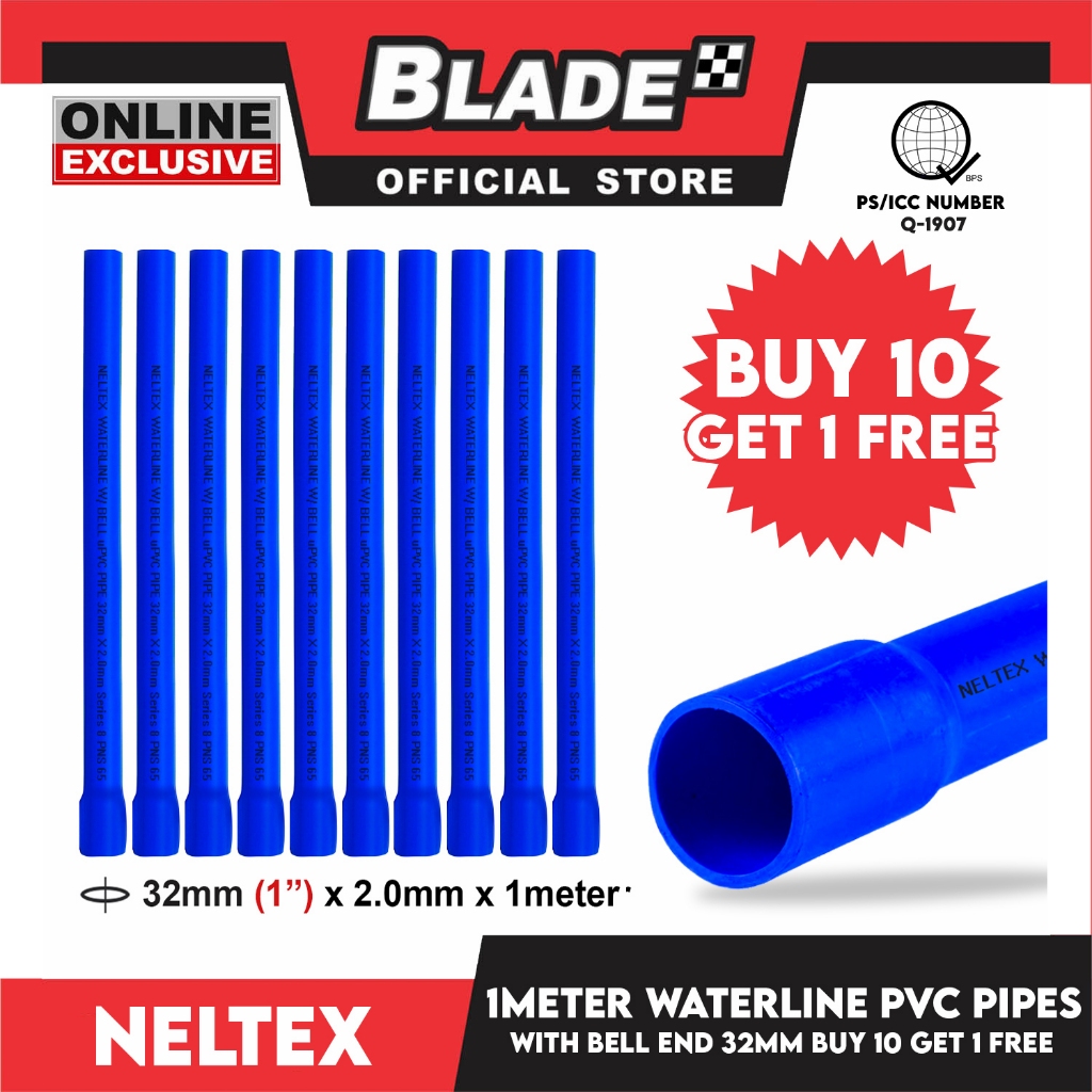 Buy 10 Get 1 Free Neltex PVC Waterline Pipe with Bell 32mm x 1meter ...