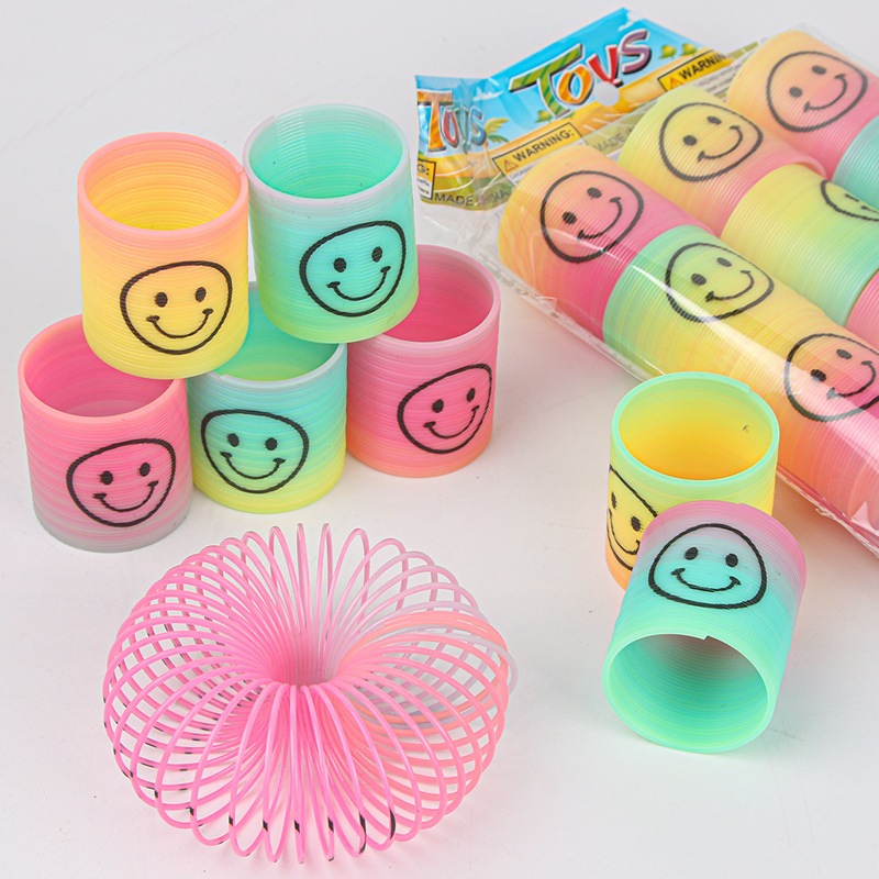 12 pcs Magic Smiley Spring Rainbow Circle Toys Boys and Girls Gift ...