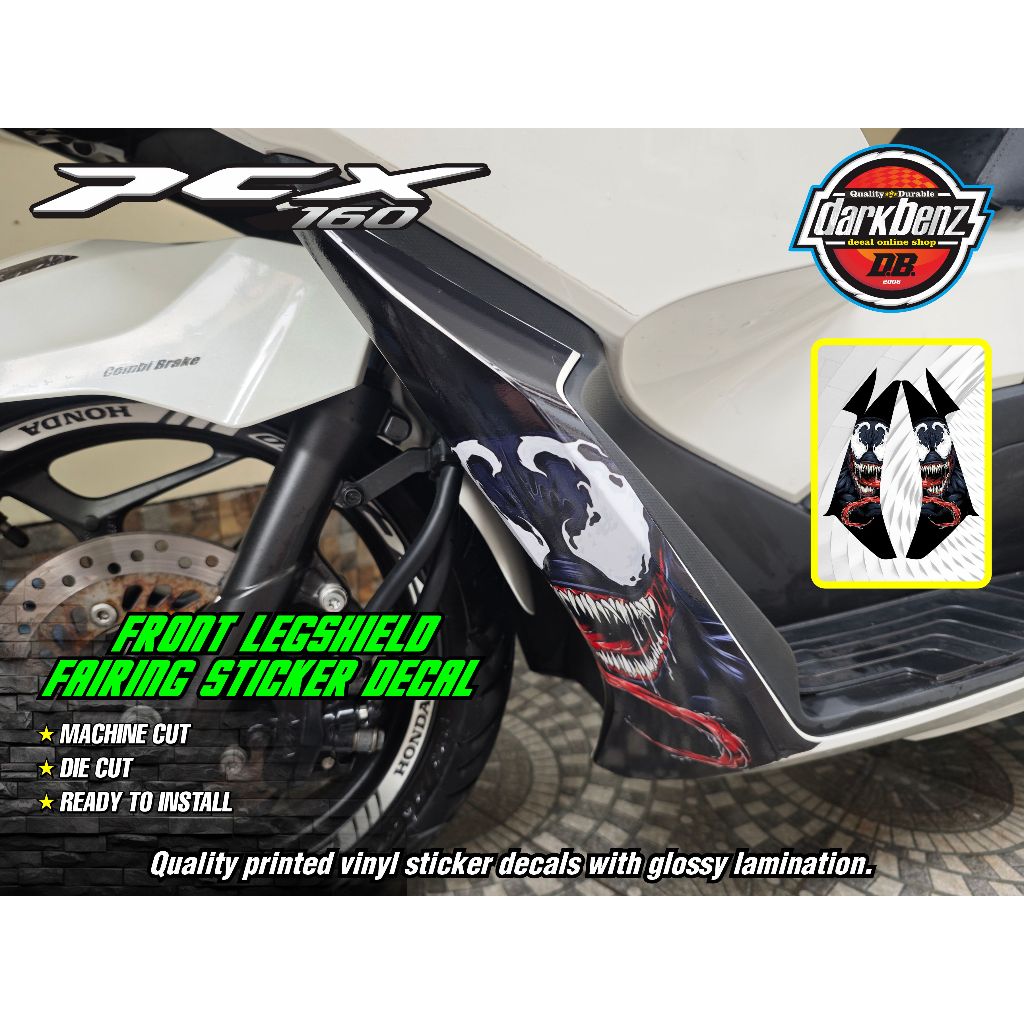 Honda PCX 160 Venom Design Printed Sticker Decal | custom made by ...