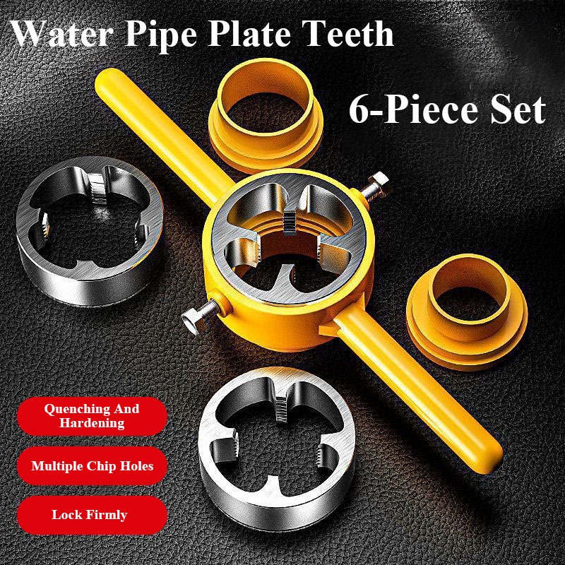 6Pcs PVC Thread Maker Tool Pipe Threader Kit with 1/2 Inch 3/4 Inch 1 ...