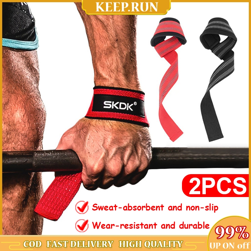 Gym Fitness Weight lifting Straps Dumbbell Hand Grips Training Wrist ...