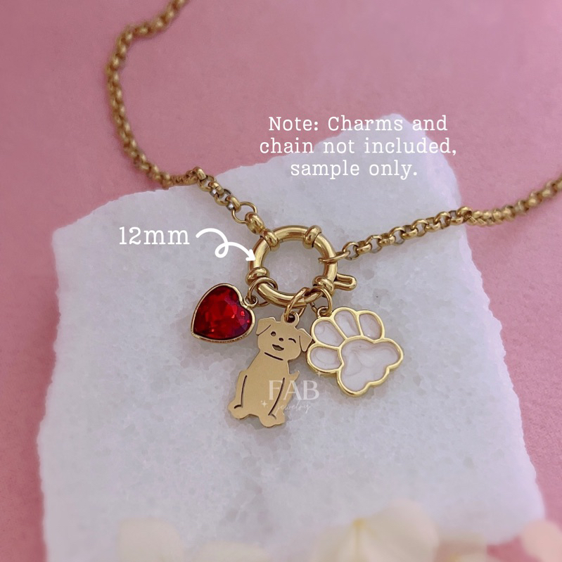FAB | Charm Holder Clasp | Stainless Steel | Shopee Philippines