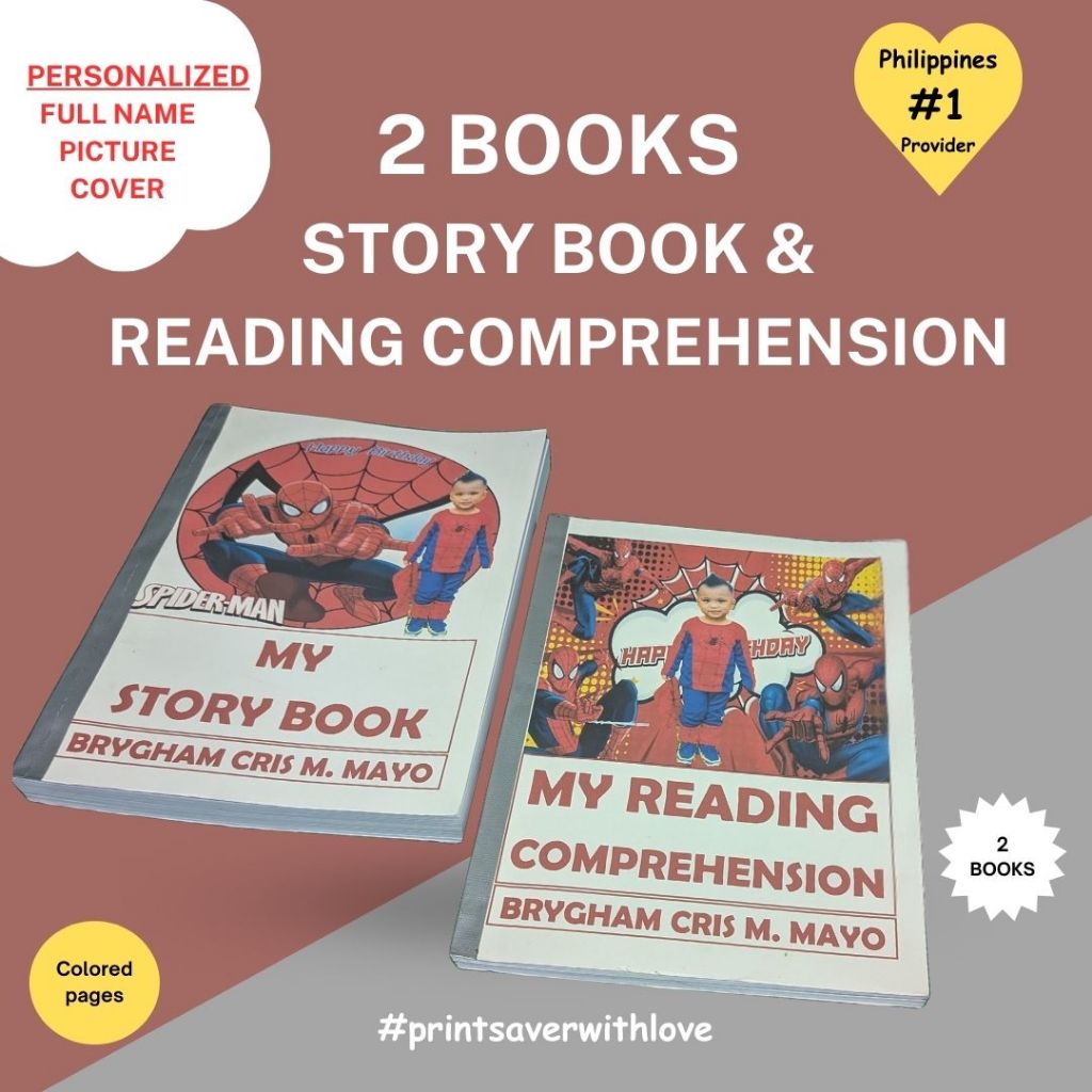 2 Books Storybook & Reading Comprehension Personalized Workbook for ...