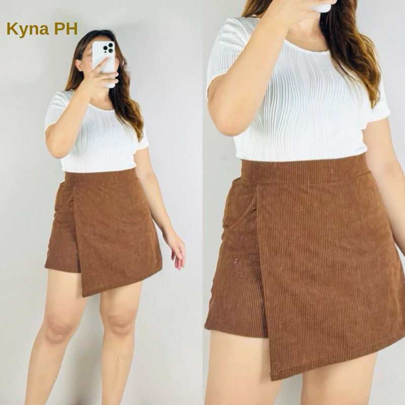 Palda Short Corduroy Korean Inspired Skorts for women up to 2XL ...