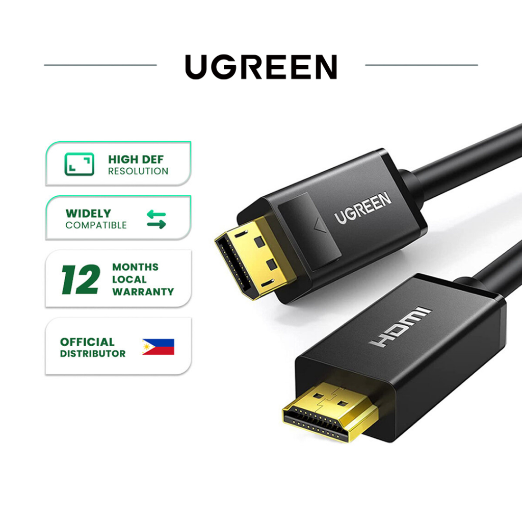 UGREEN 4K DP DisplayPort (Source) > HDMI (Display) Cable* - PH | Shopee ...