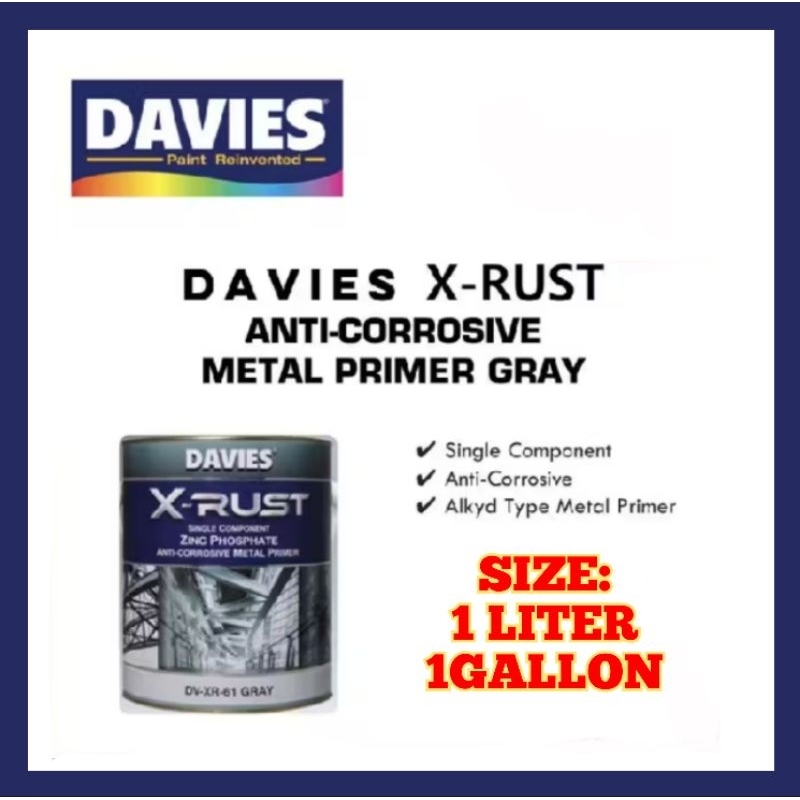 DAVIES XRUST/X-RUST ANTI- COROSSIVE METAL PRIMER PAINT PINTURA PANG ...