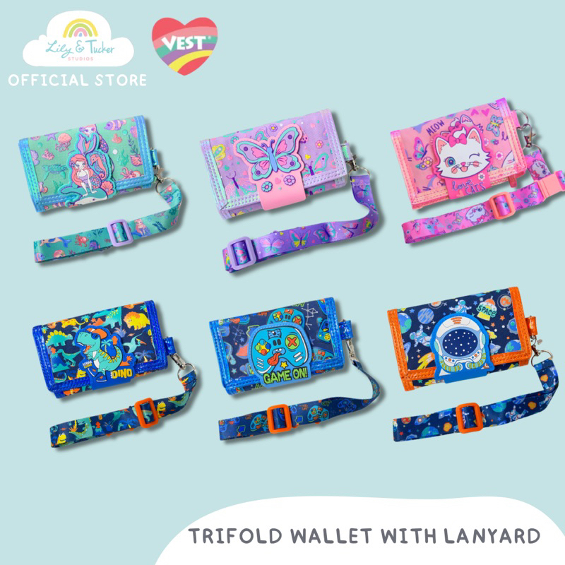 Vest Trifold Kids Wallet with Lanyard | Shopee Philippines