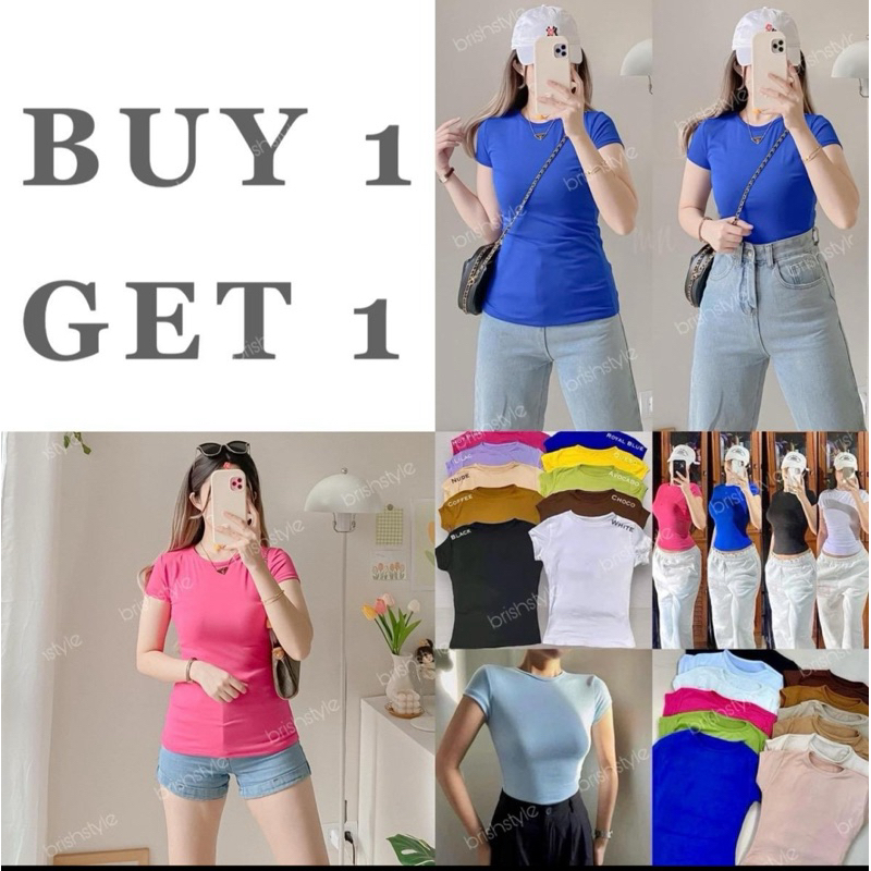 BUY 1 TAKE 1 KATH Roundneck Double Lining Full Length Top Brishtyle ...
