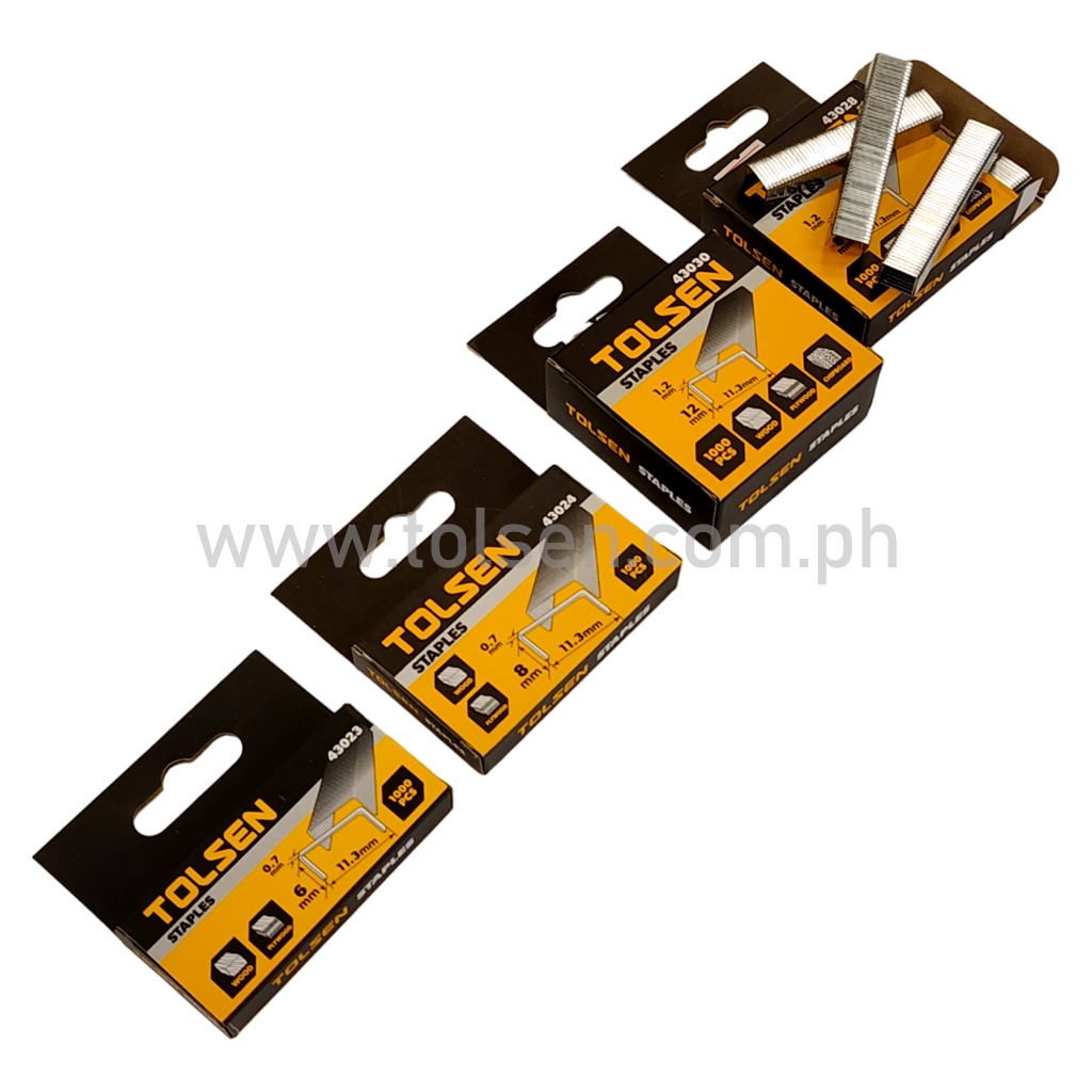 Tolsen 1000pcs Gun Tacker Staple Wire Refill (6mm - 12mm) | Shopee ...