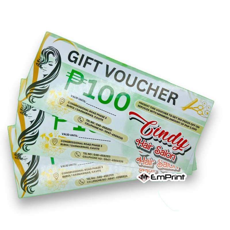 GIFT VOUCHER PRINTING 300GSM GLOSSY/ MATTE ( YOUR LAYOUT WE PRINT ...
