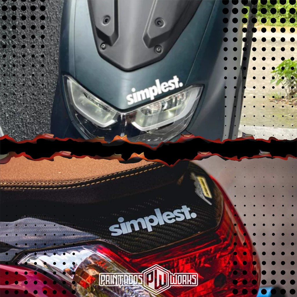 ORIGINAL SIMPLEST decal sticker cutout for car , motorcycle and more ...