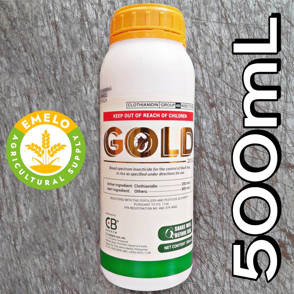 GOLD 20 SC (500mL) CLOTHIANIDIN INSECTICIDE C.B. ANDREW | Shopee ...