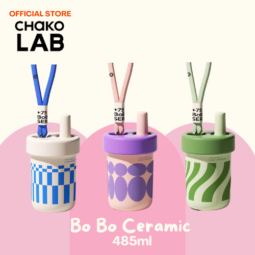 Chako Lab Bo Bo Ceramic 485ml Thermos Beverage Cup Tumbler Drinkware ...