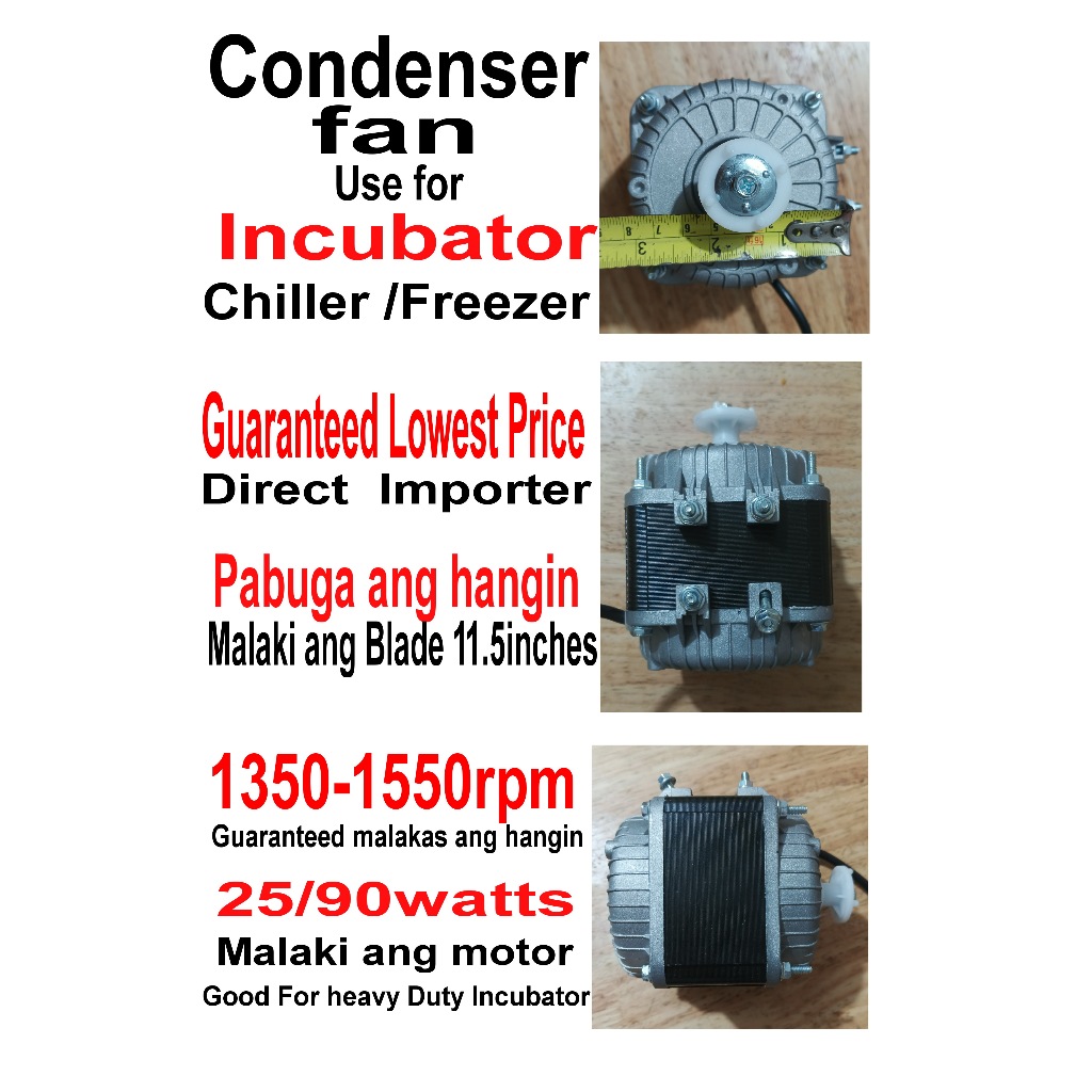 Freezer Steel condenser Fan for Large /Incubator kit/Refrigerator ...