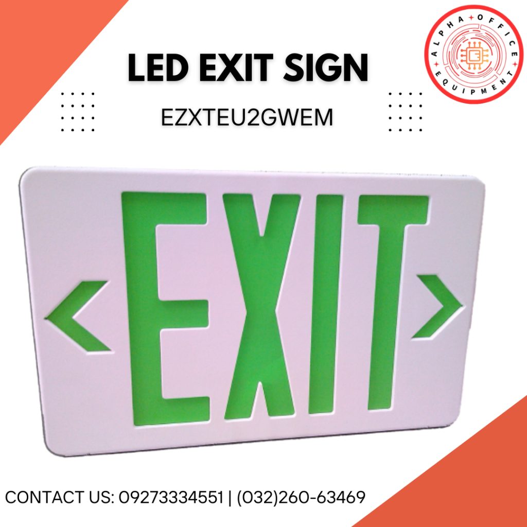 LED Exit Sign, Security Safety Exit Sign, Rechargeable Emergency Light ...