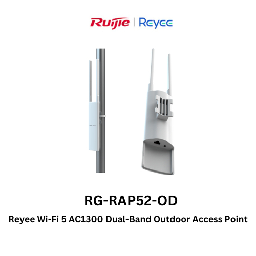 Ruijiee Reyee Wi-Fi 5 AC1300 Dual-Band Outdoor Access Point RG-RAP52-OD Flexible Installation to ...