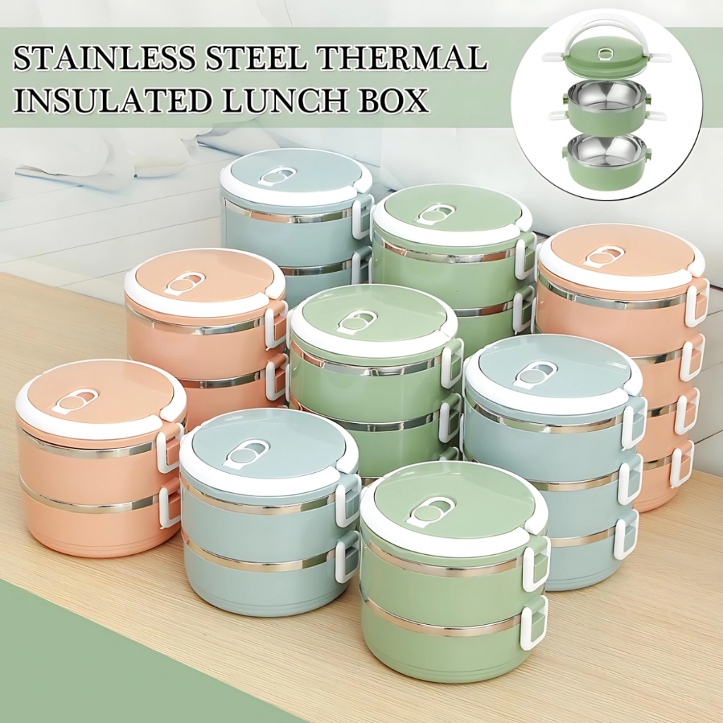 Baunan Thermos Lunch Box 304 Stainless Steel Bento Box Set Portable ...