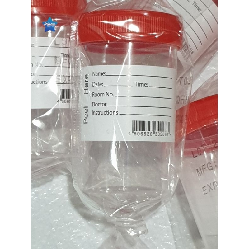 PARTNERS Urine Container 60 ml : Red Cap (sold per bottle) | Shopee ...