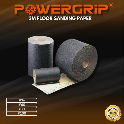 PER ROLL 3M FLOOR SANDING/ SAND PAPER /LIHA #36/#60/#80/#100 | Shopee ...