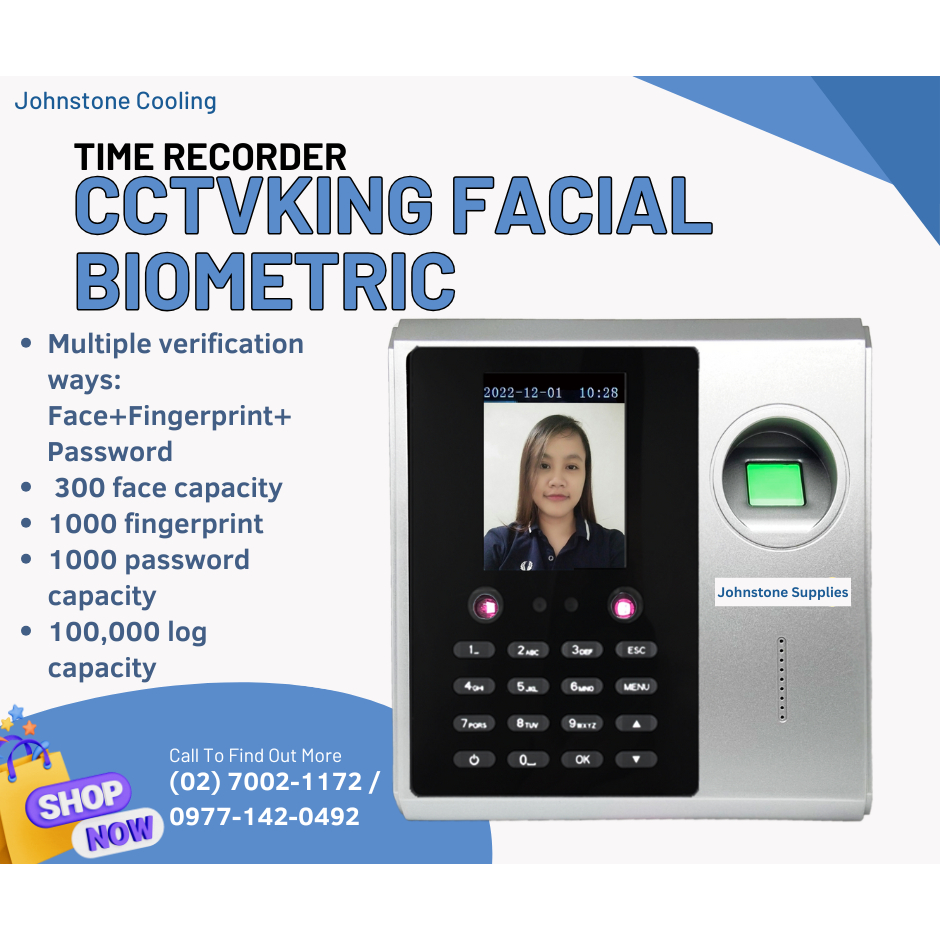 X320 Face Recognition and Fingerprint Biometric Time Recorder Machine ...