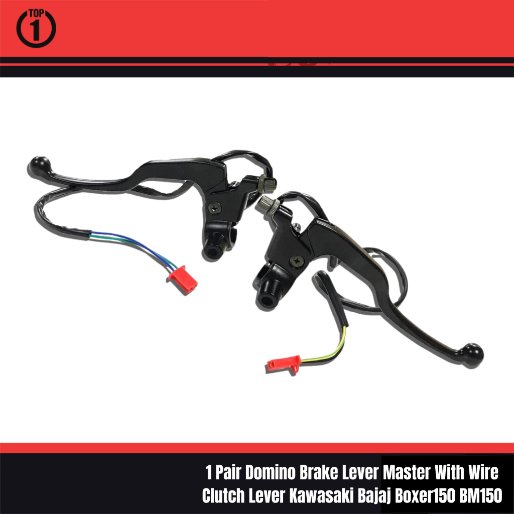 1 Pair Domino Brake Lever Master With Wire Clutch Lever Kawasaki Bajaj ...