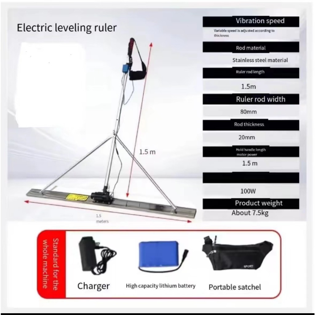 Small electric leveling ruler cement floor leveler vibrator concrete ...