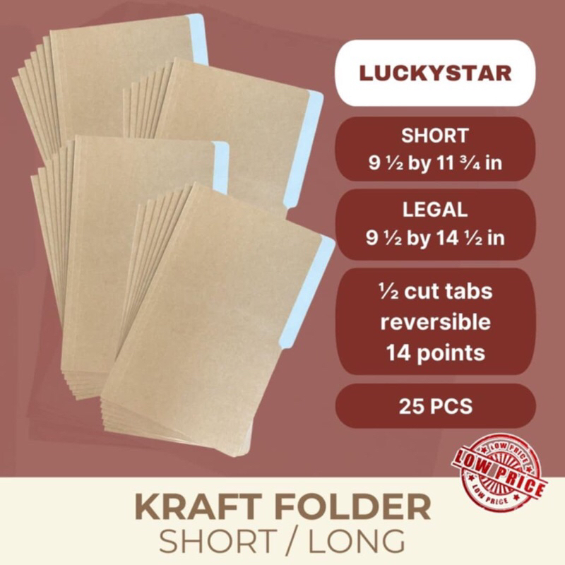 Kraft Folder Organizer File Holder Pre-Punched Binding Folder All Kraft ...