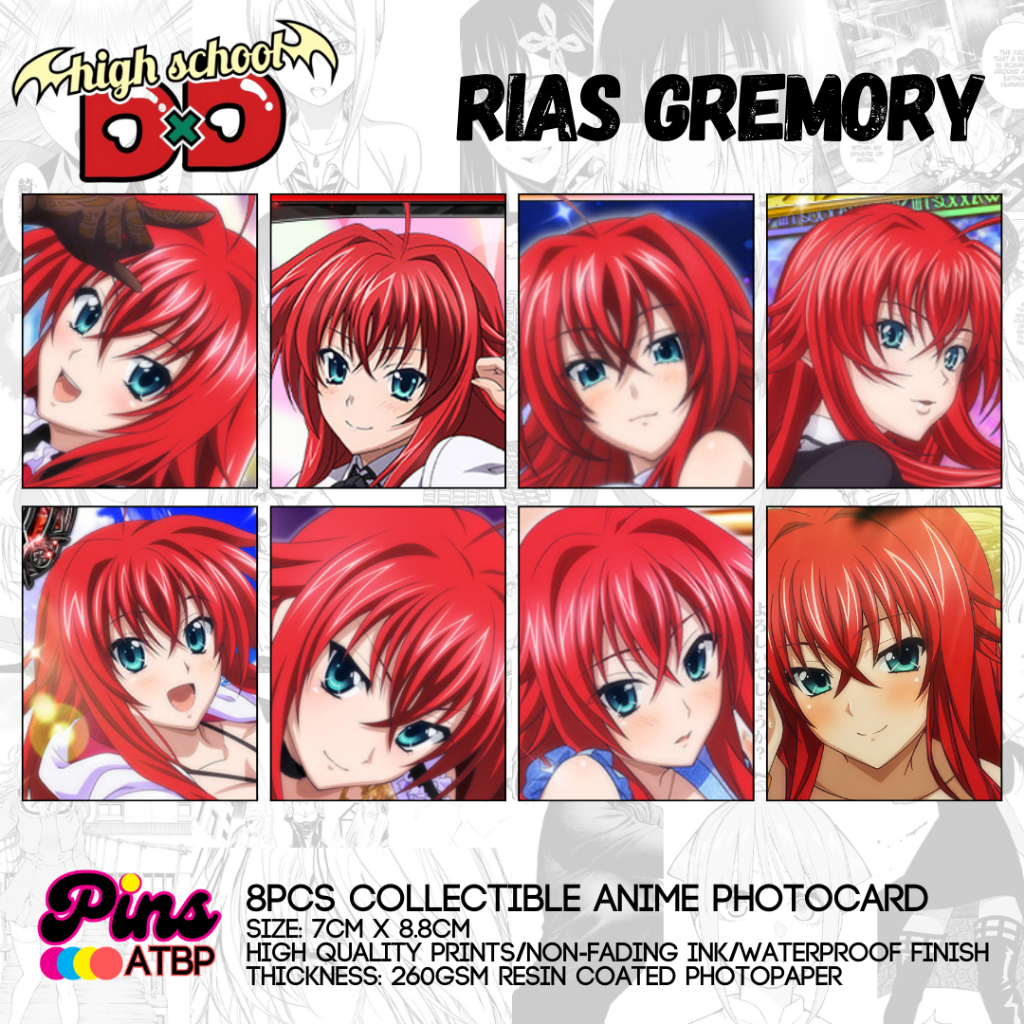 8PCS SET Rias Gremory High School DxD Anime Photocard - Pins ATBP ...