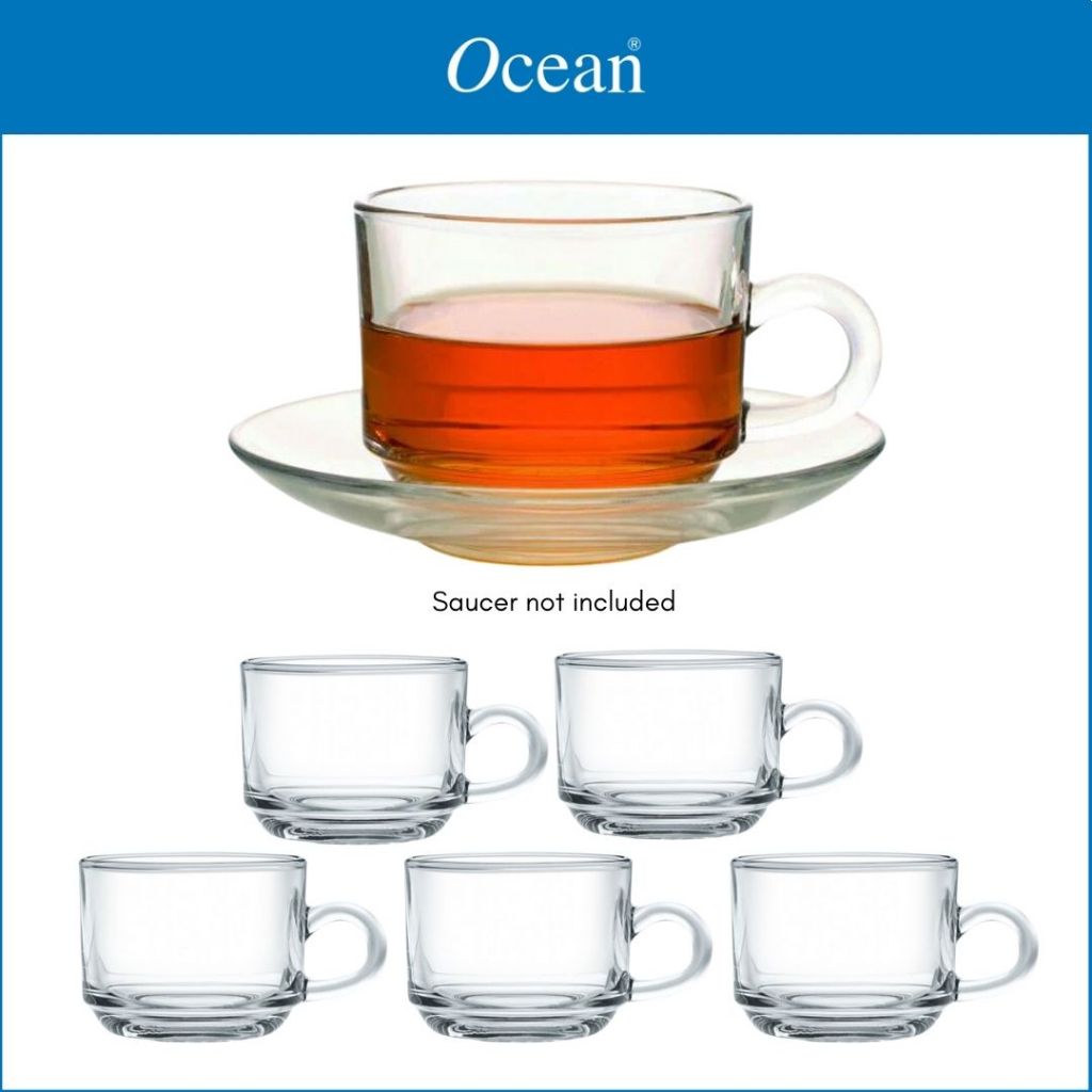 Ocean Glassware Stack Tea Cup Coffee Cup Milk Drinking Cup Hot Cold ...