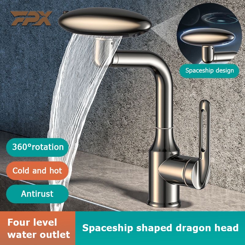 FPX 4 In 1 Kitchen Faucet Rotatable 4 Modes Faucet Waterfall Flexible ...